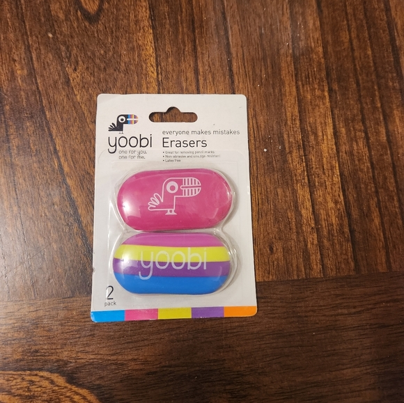 Yoobi | Other | 2 Pack Of Yoobi Erasers | Poshmark